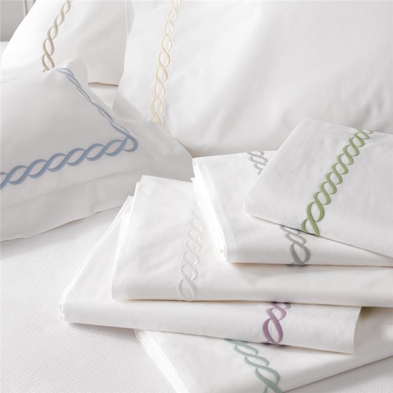 Classic Chain embroidery Bed Sheets by Matouk